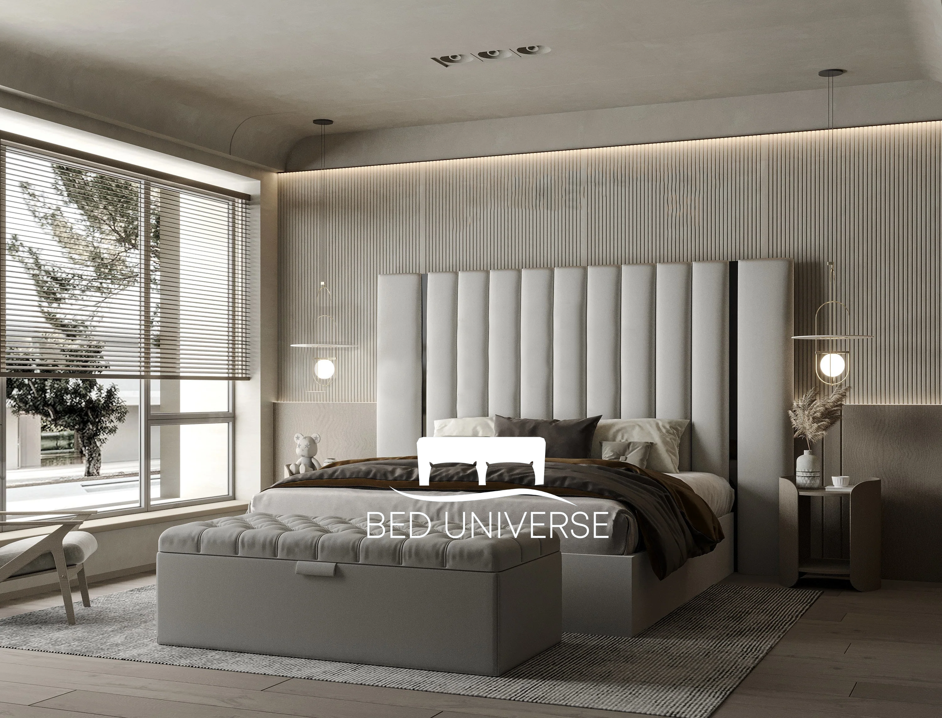 Duke Bed Frame with Optional Ottoman Storage - Bed Universe